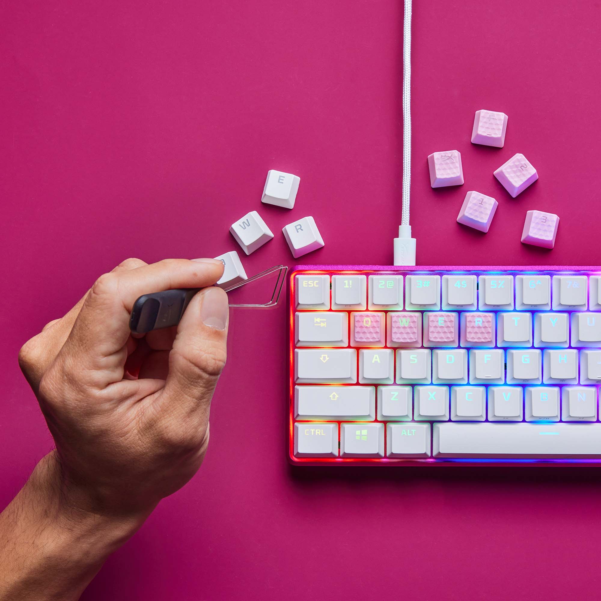 Rubber Keycaps – Full set with Texturized Rubber Grip – HyperX UK