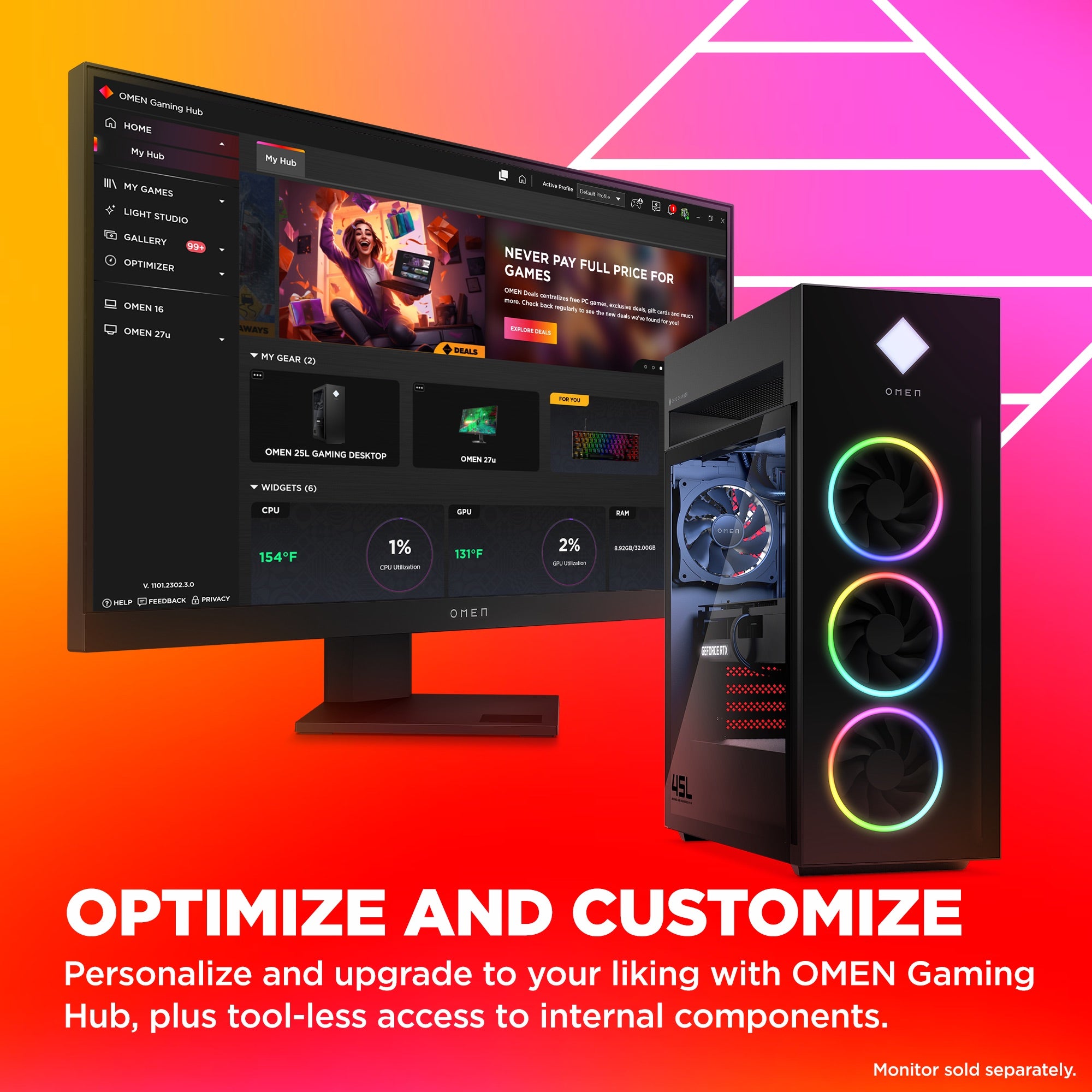 OMEN 45L Gaming Desktop GT22-3003na - NVIDIA® GeForce RTX™ 5090 – HyperX UK